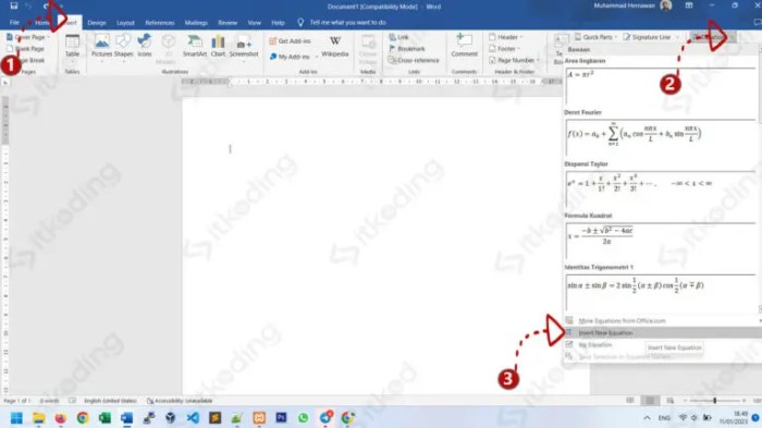 Cara Menulis Rumus Matematika Di Word Panduan Lengkap Untuk Semua ...
